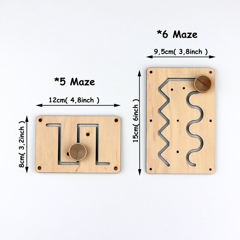 Wooden Labyrinth Maze: Montessori Sensory Board Parts - Etsy
