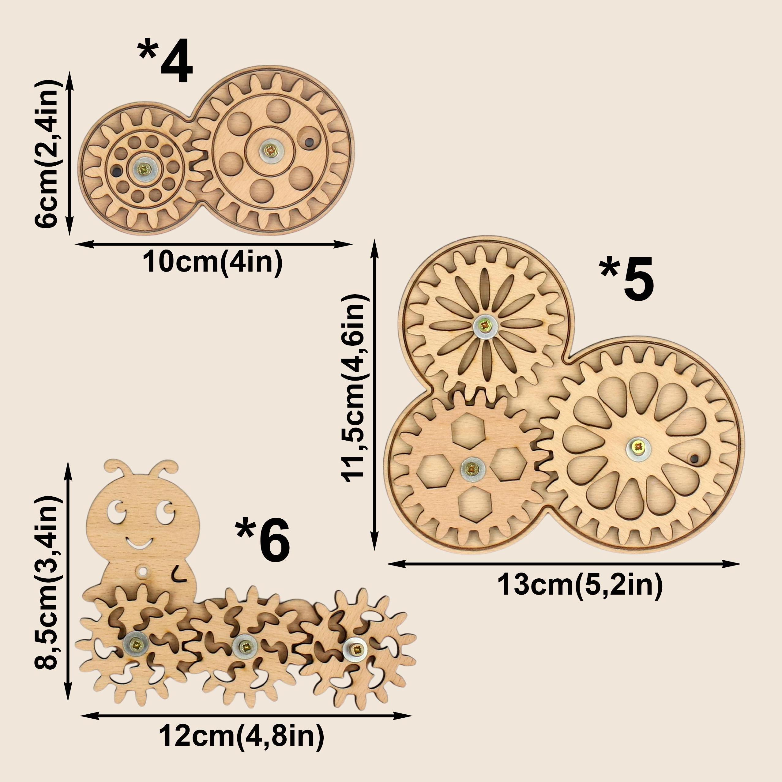 Wooden Gears for Busy Board, Diy Sensory Busy Board Parts for Toddlers ...