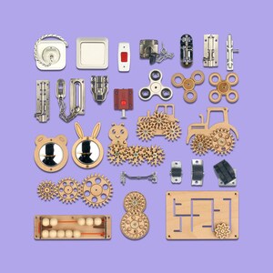 Custom Busy Board Parts Set for Toddlers, Diy Activity Board Elements ...