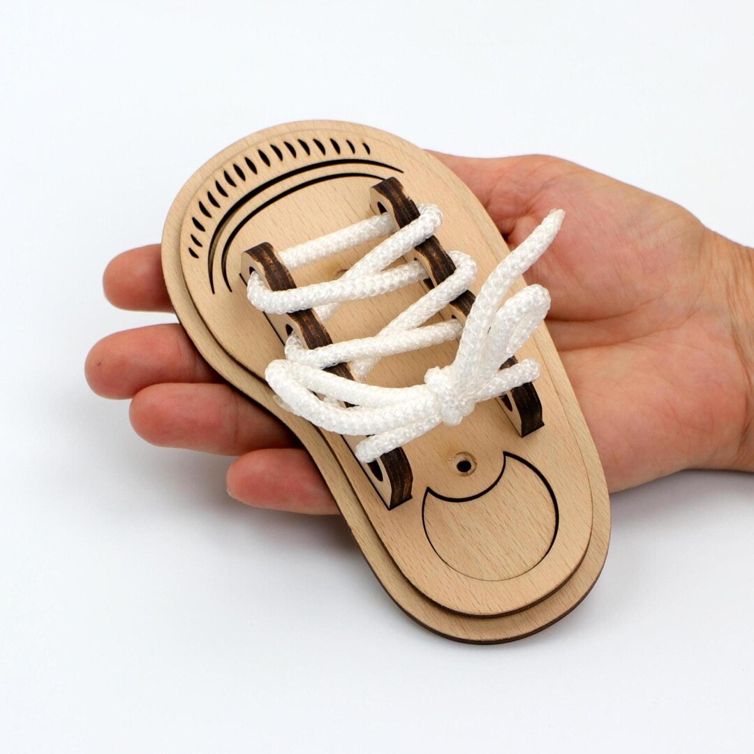 DIY Busy Board Lacing Parts, Wooden Shapes for Toddler Fine Motor ...