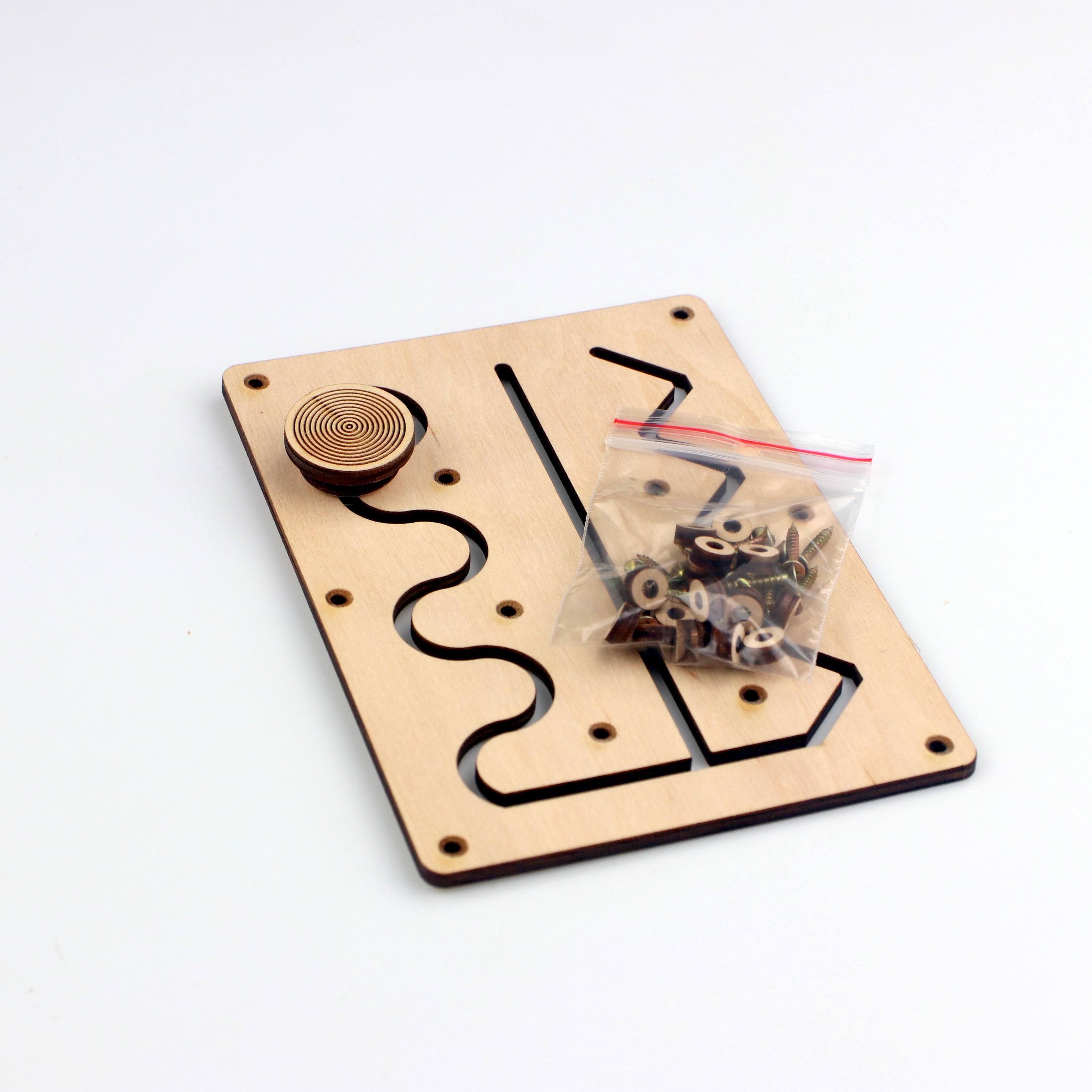 Wooden Labyrinth Maze: Montessori Sensory Board Parts - Etsy