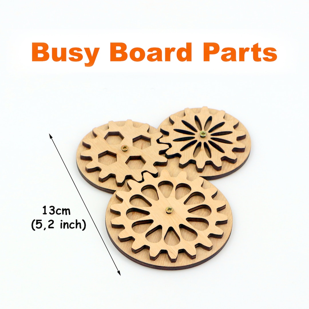 Wooden Gears for Busy Board, Diy Sensory Busy Board Parts for Toddlers ...