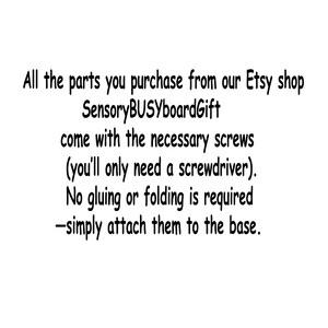 Custom Busy Board Parts Set for Toddlers, Diy Activity Board Elements ...