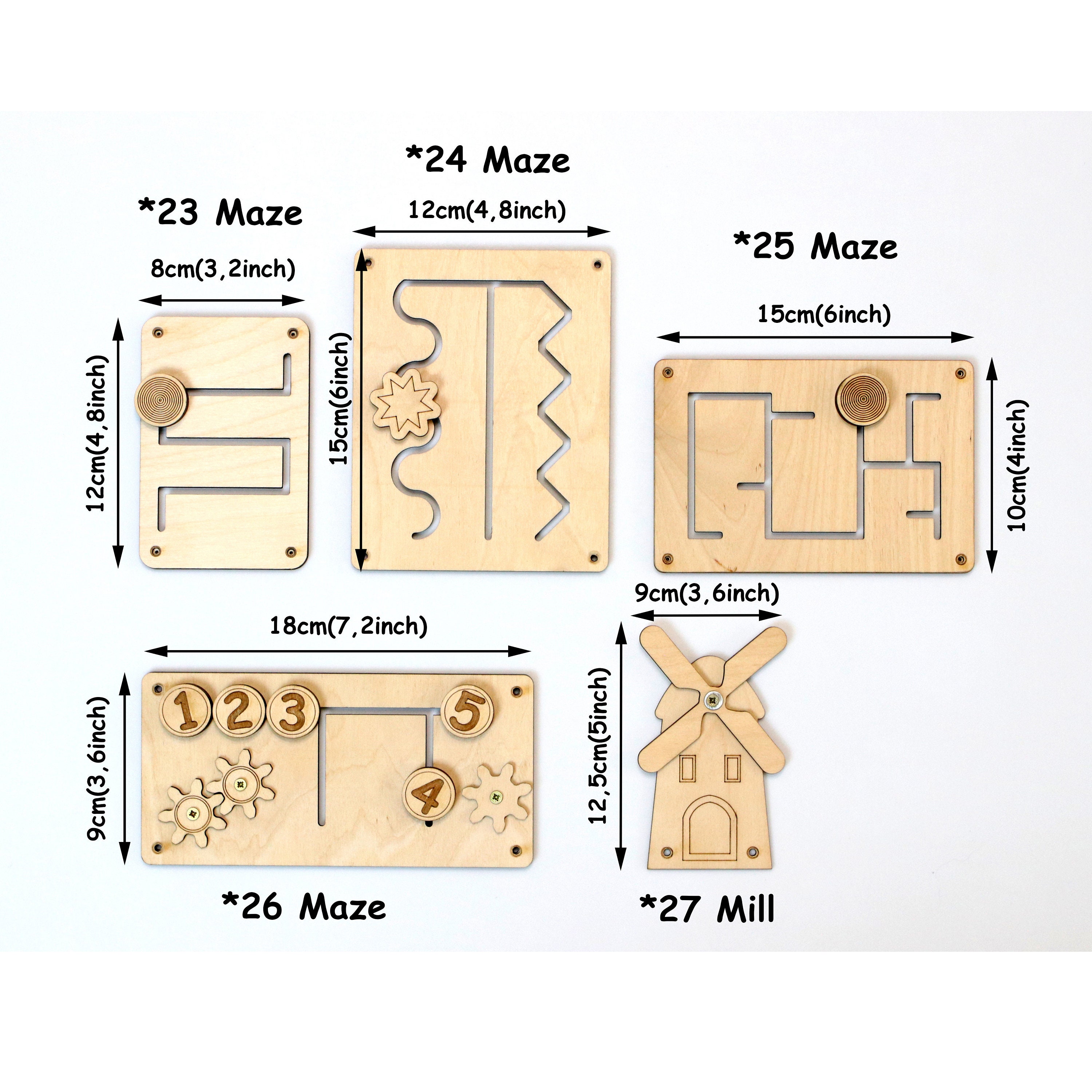 Custom Busy Board Parts Set for Toddlers, Diy Activity Board Elements ...