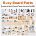 Custom Busy Board Parts Set for Toddlers, Diy Activity Board Elements ...