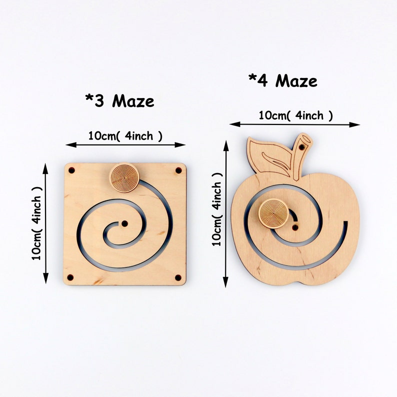 Wooden Labyrinth Maze: Montessori Sensory Board Parts - Etsy