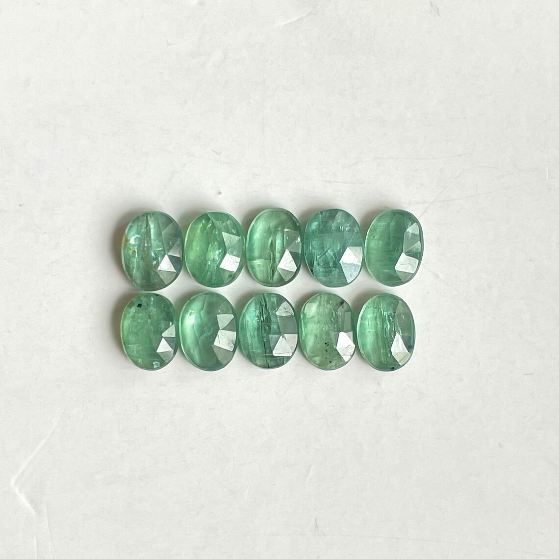 Natural Emerald Green Kyanite Rosecut Lot for Jewelry Making , Ring ...