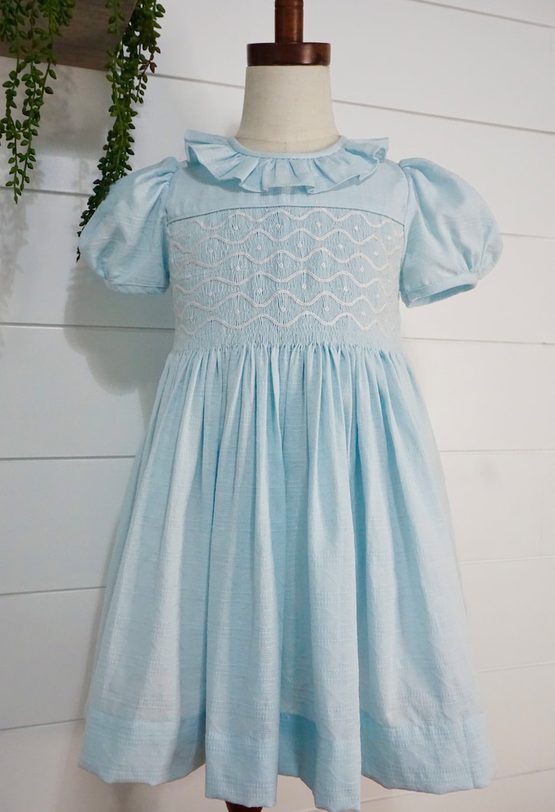Baby Blue Smocked Dress for Girls Kids Occasional Outfit - Etsy