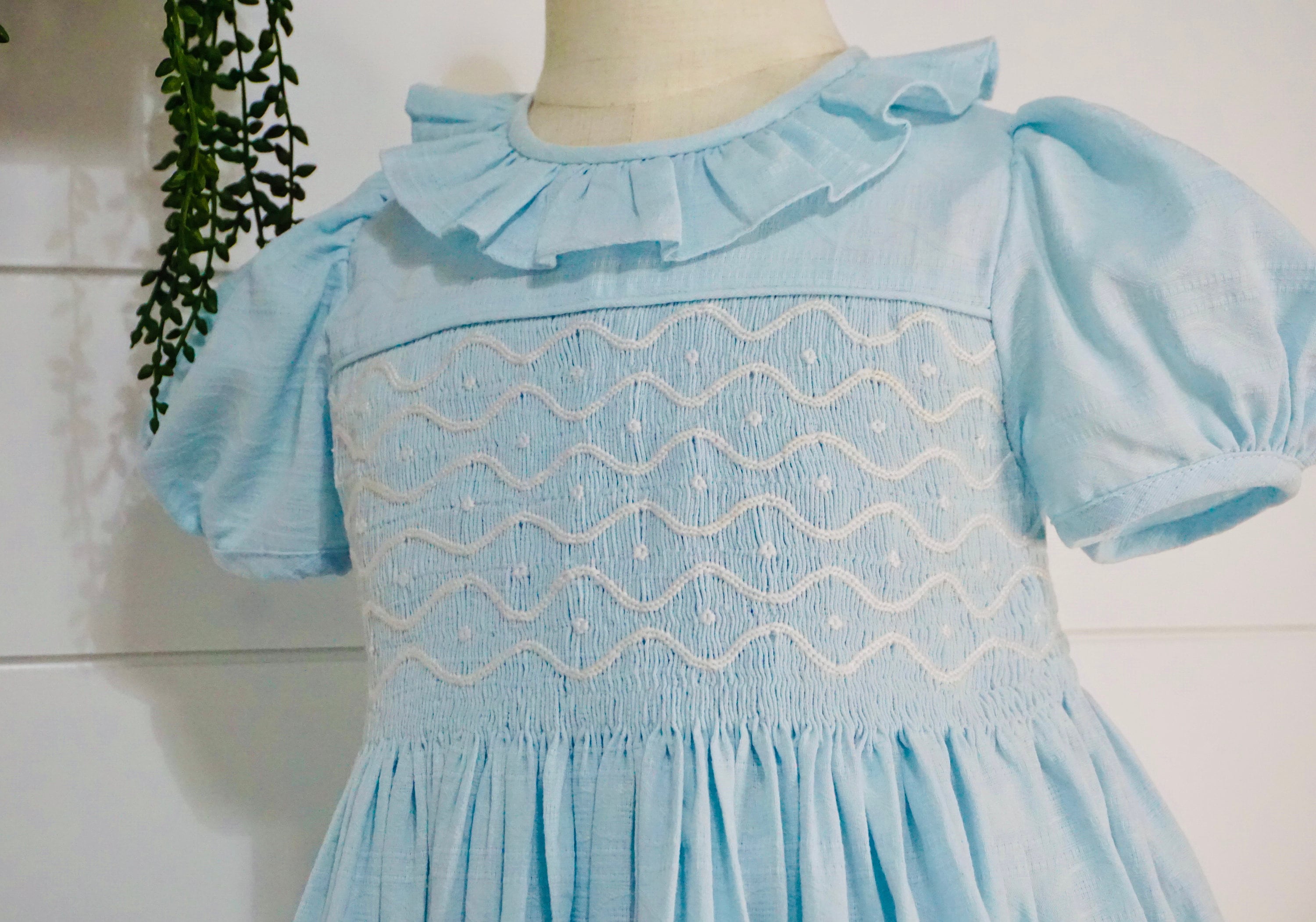 Baby Blue Smocked Dress for Girls Kids Occasional Outfit - Etsy