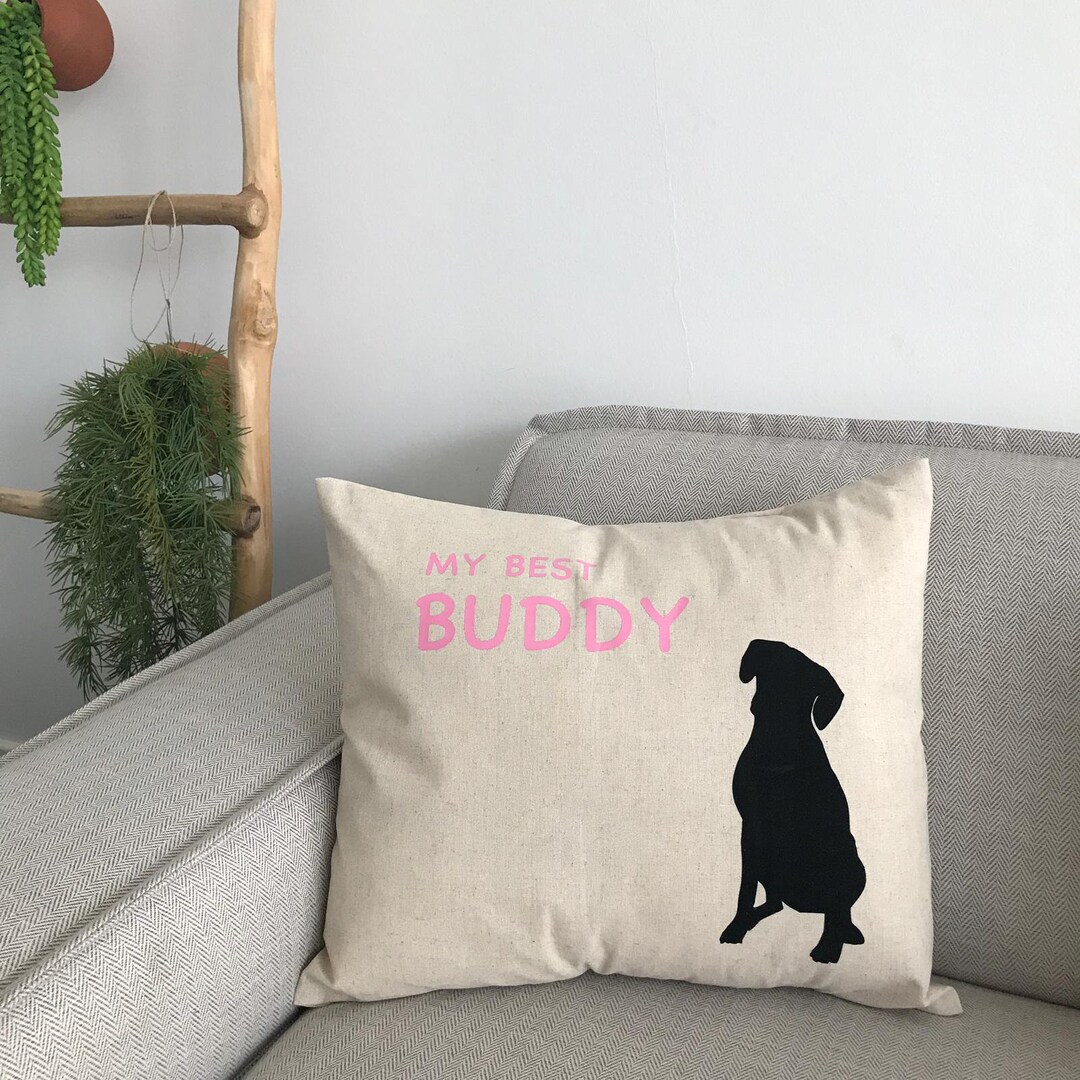 Personalized Text and Silhouette Cover, Custom Pillow Cover, Silhouette ...