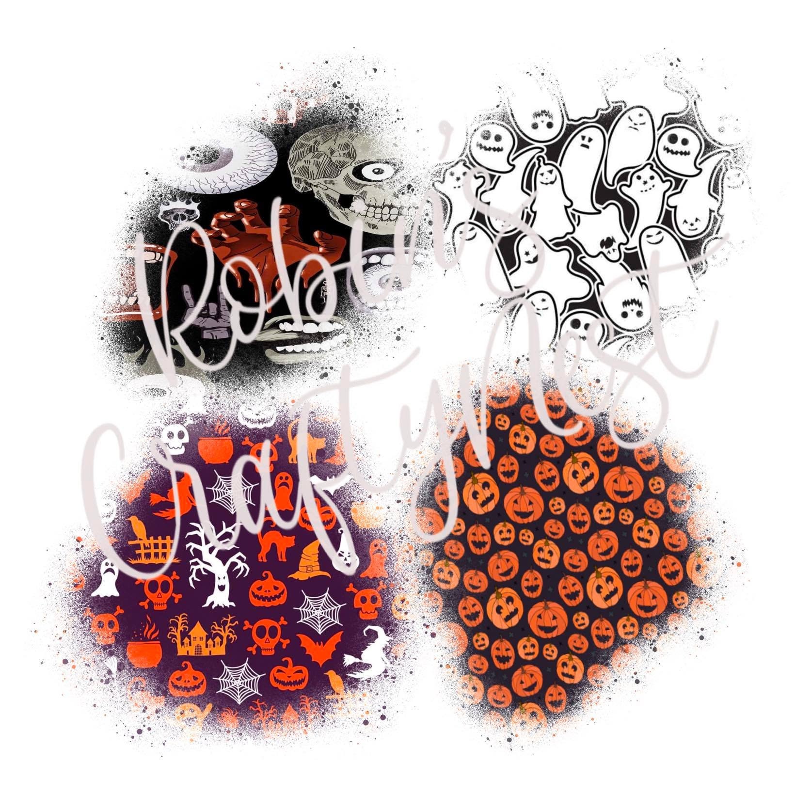 Halloween Distressed Bleach Patches for Sublimation Png - Etsy