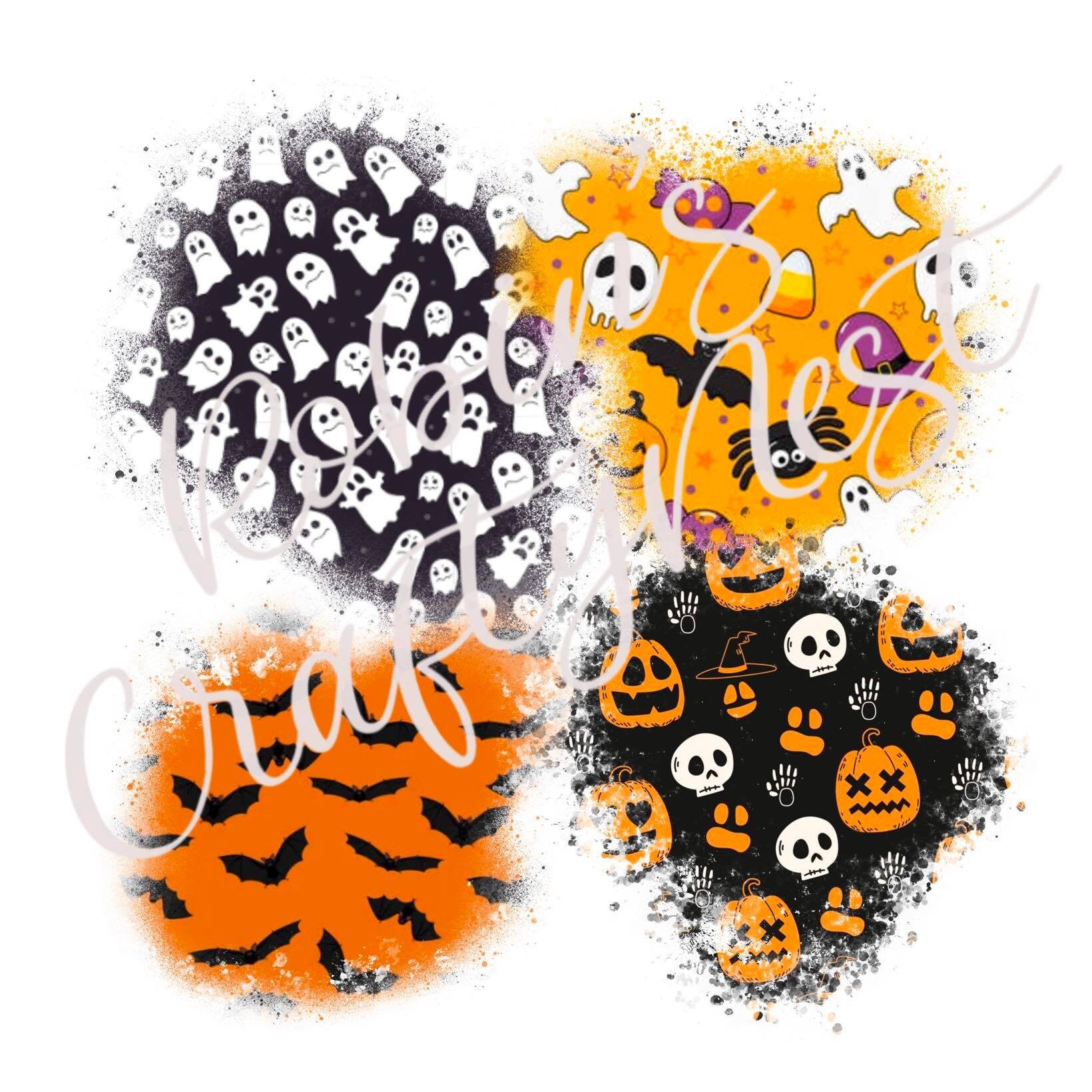 Halloween Distressed Bleach Patches for Sublimation Png - Etsy