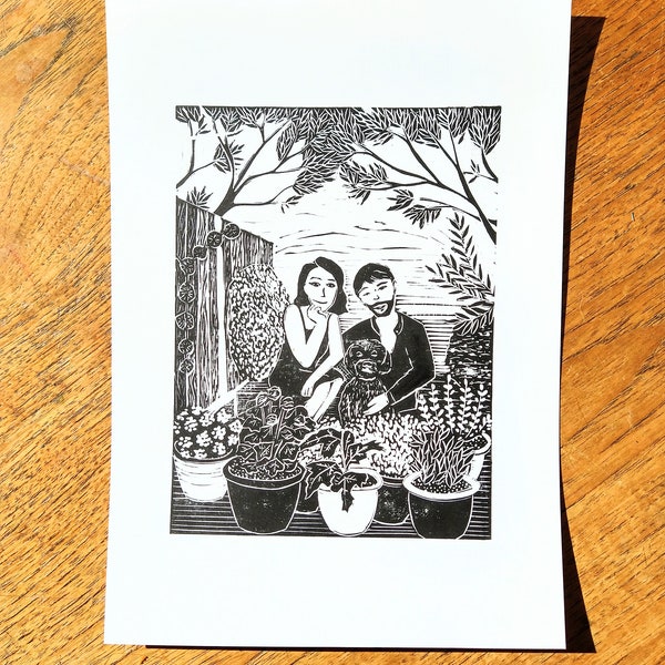 Lino Print - Etsy