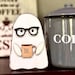 Personalized Ghost Coffee Bar Wood Decor, Halloween Coffee Station ...