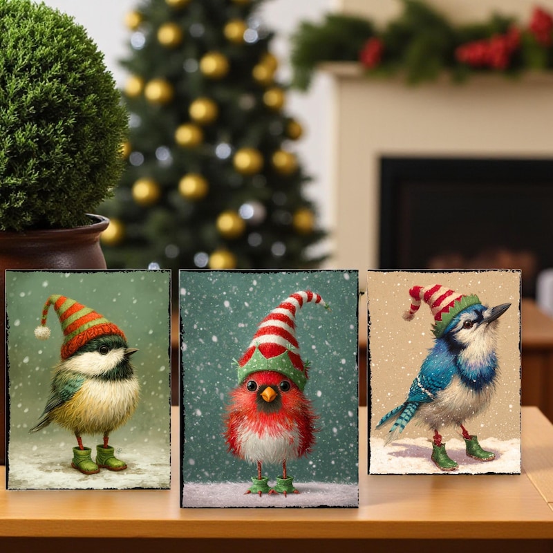 Wood Block Bird Decor - Etsy