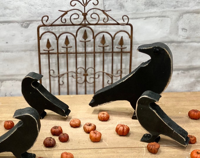 Wooden Crow - Etsy