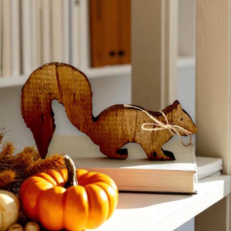 Wooden Squirrel - Etsy