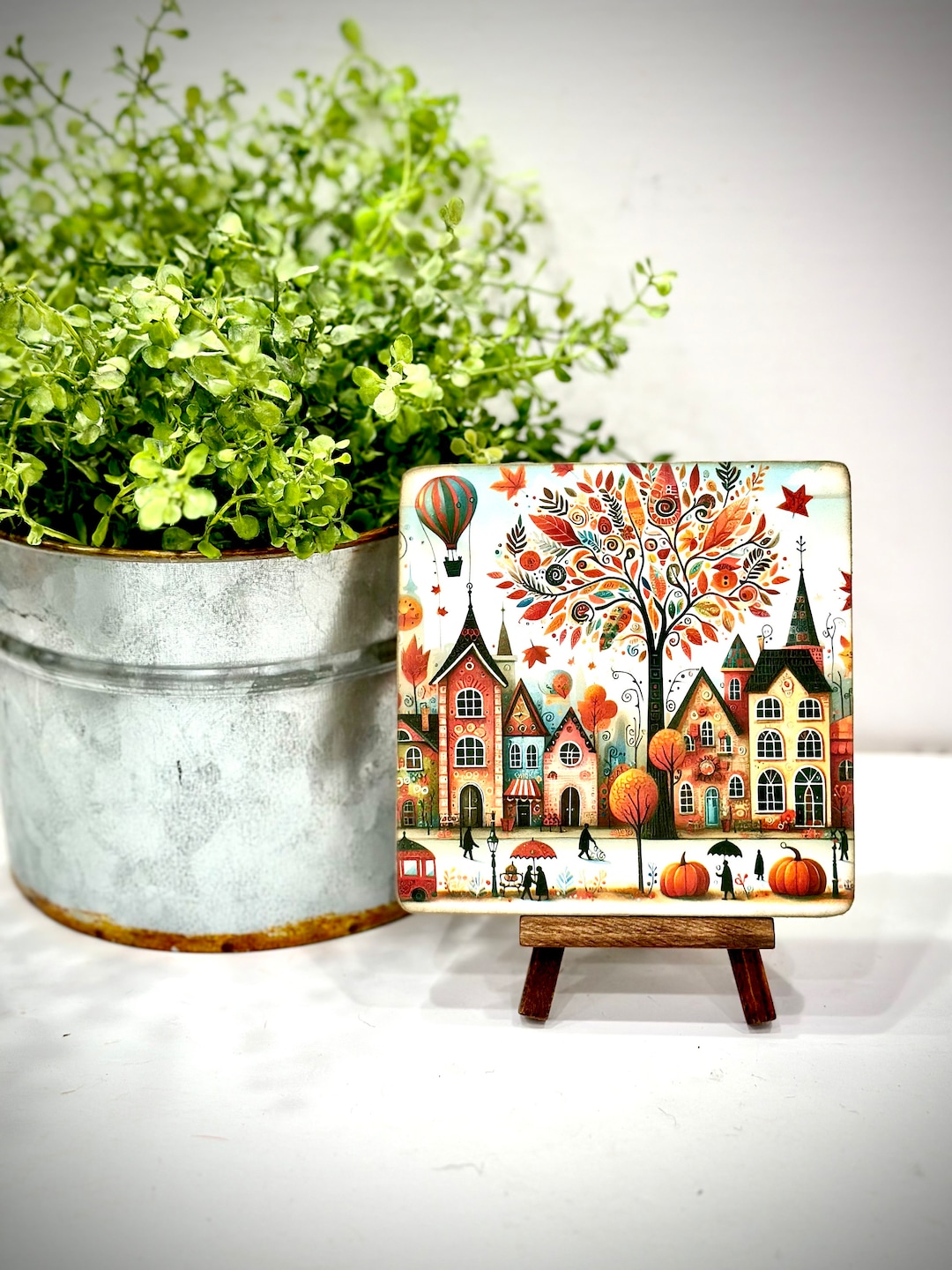 Handcrafted Fall Decor With Easel, Charming Autumn Home Decoration ...