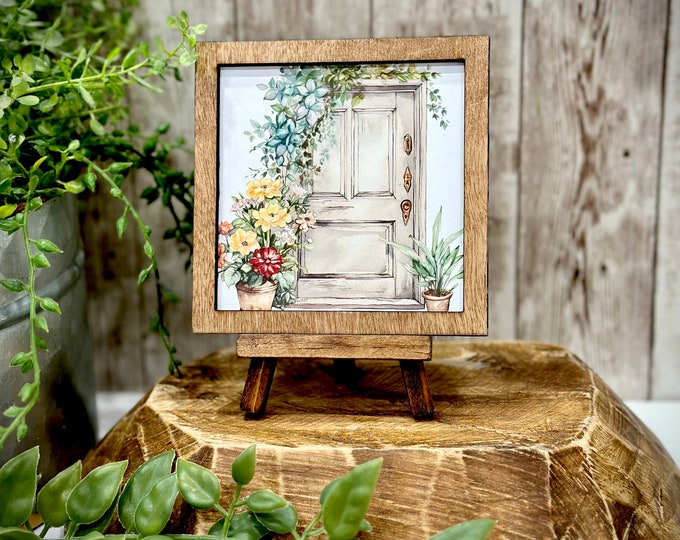 Framed Wooden Door Signs, Front Doors, Colorful Summer Decor, Tiered ...