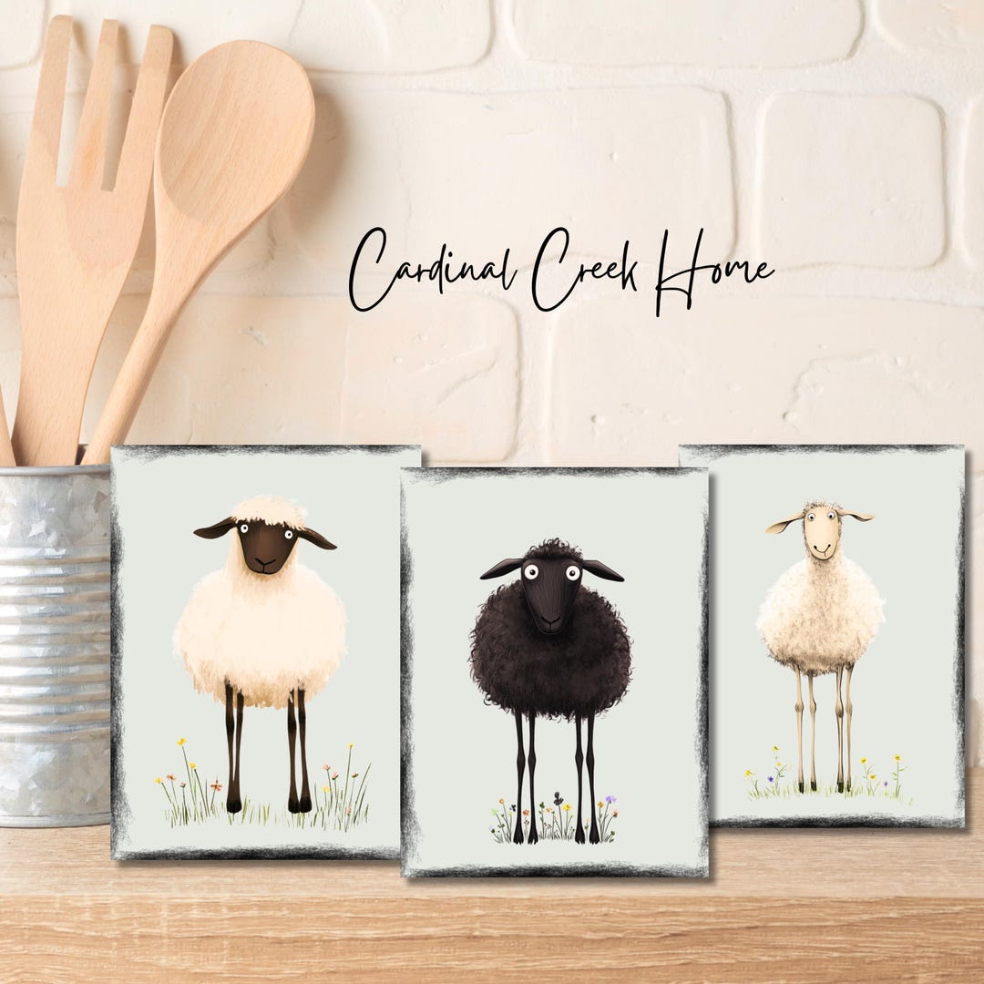 Farmhouse Sheep Signs, Small Wood Block Sign,gift for Farm Owner, Mom ...