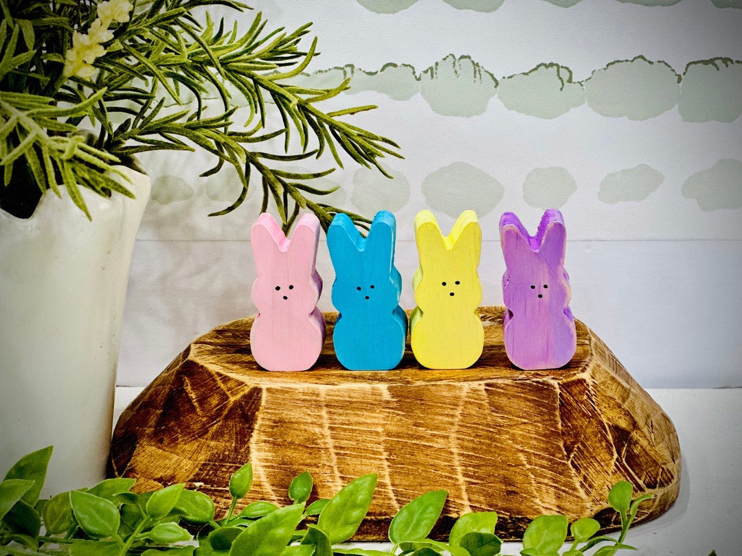 Mini Wooden Peeps, Easter Candy, Easter Basket Fillers, Bowl Filler ...
