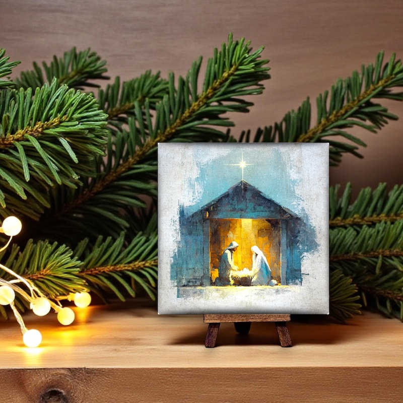 Winter Scene Wood Blocks - Etsy