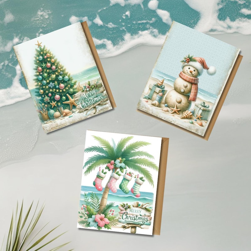 Florida Themed Christmas Cards - Etsy