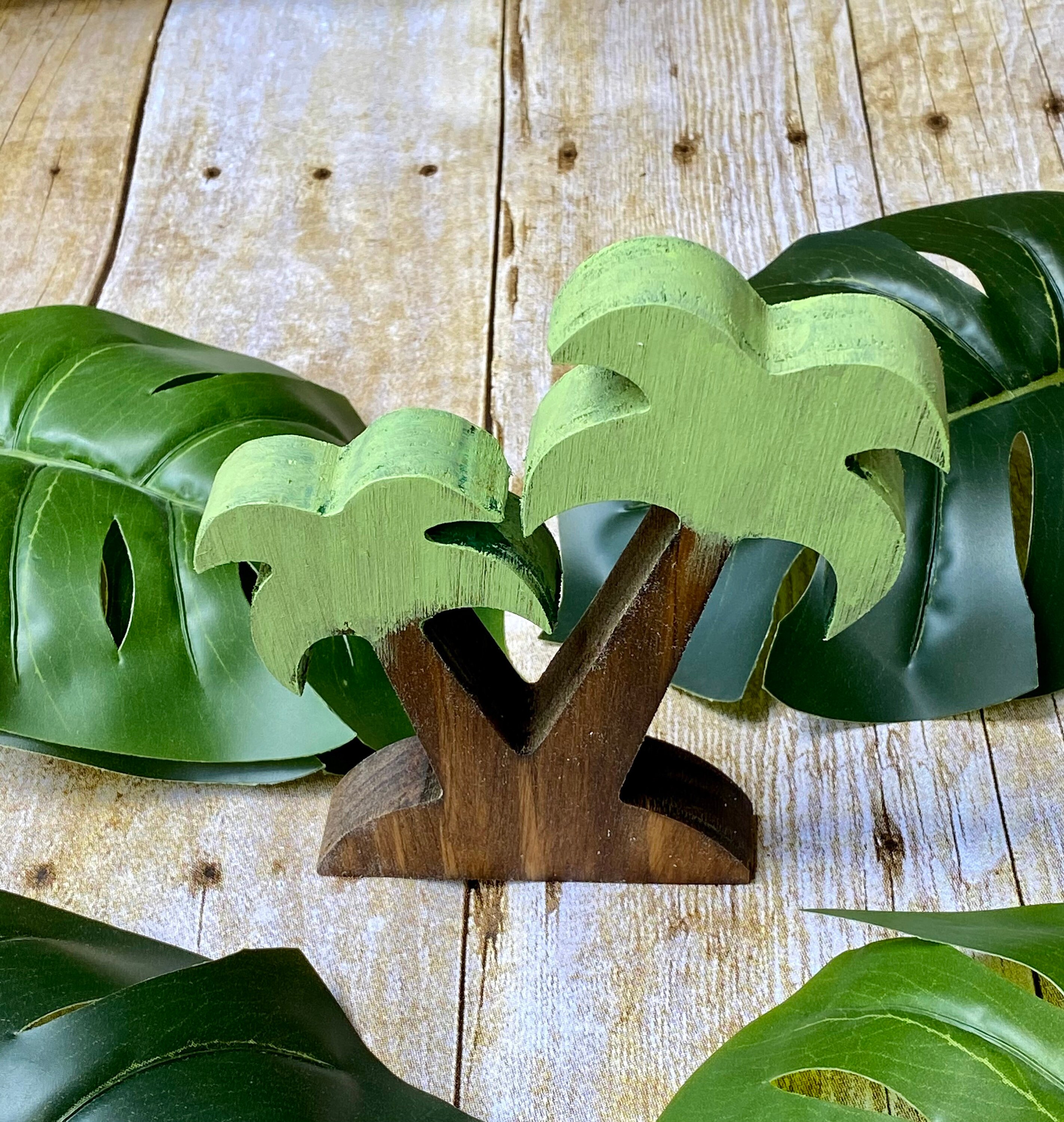 Wooden Palm Trees Coastal Decorating Tropical Style Home | Etsy