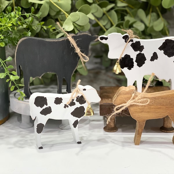 Wooden Cow - Etsy