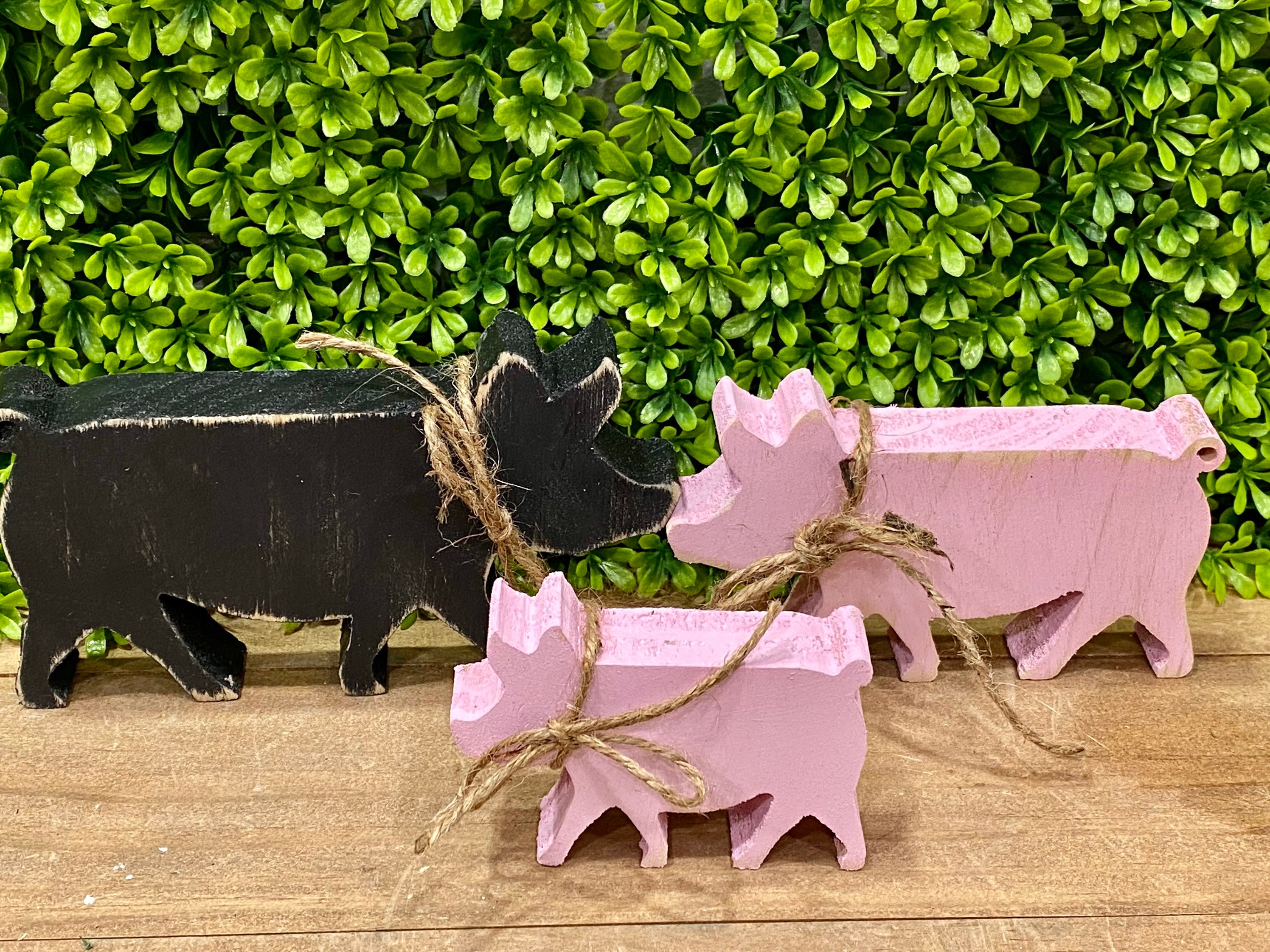Wooden Pig and Piglets Farmhouse Decor Farm Tiered Tray | Etsy