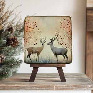 Rustic Winter Decor Wooden Sign With Easel, Whimsical Christmas Decor ...