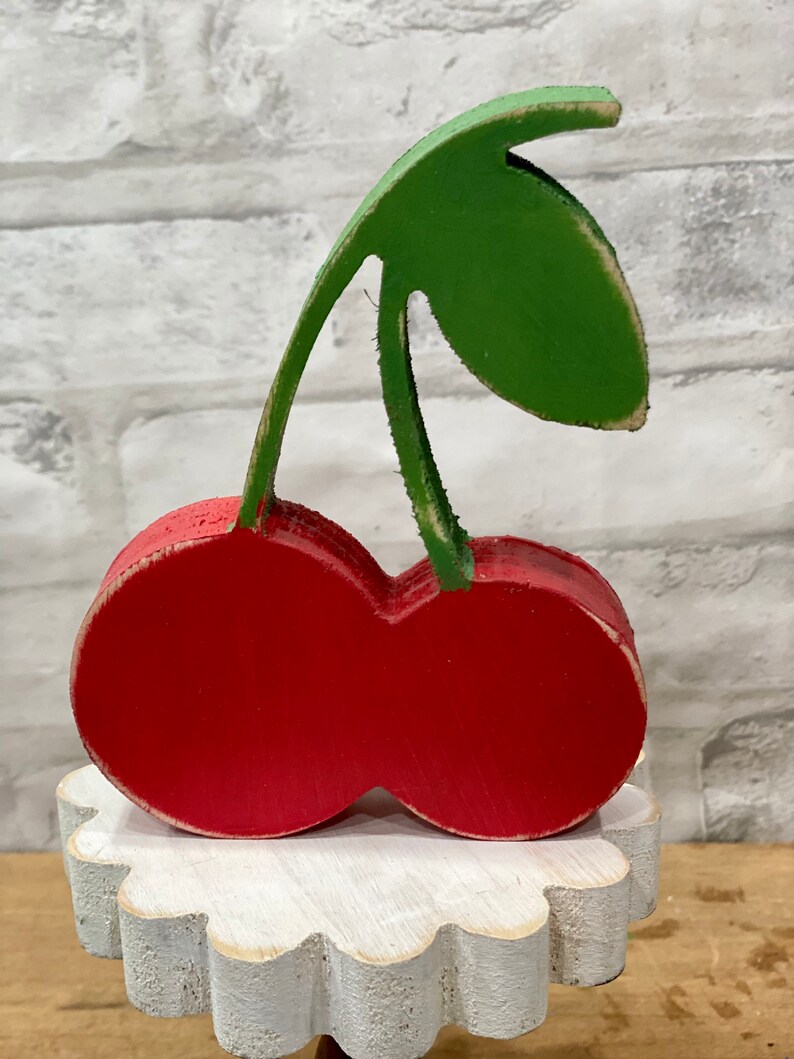 Wooden Cherries Farmhouse Cherry Sign Wooden Fruit Tiered - Etsy
