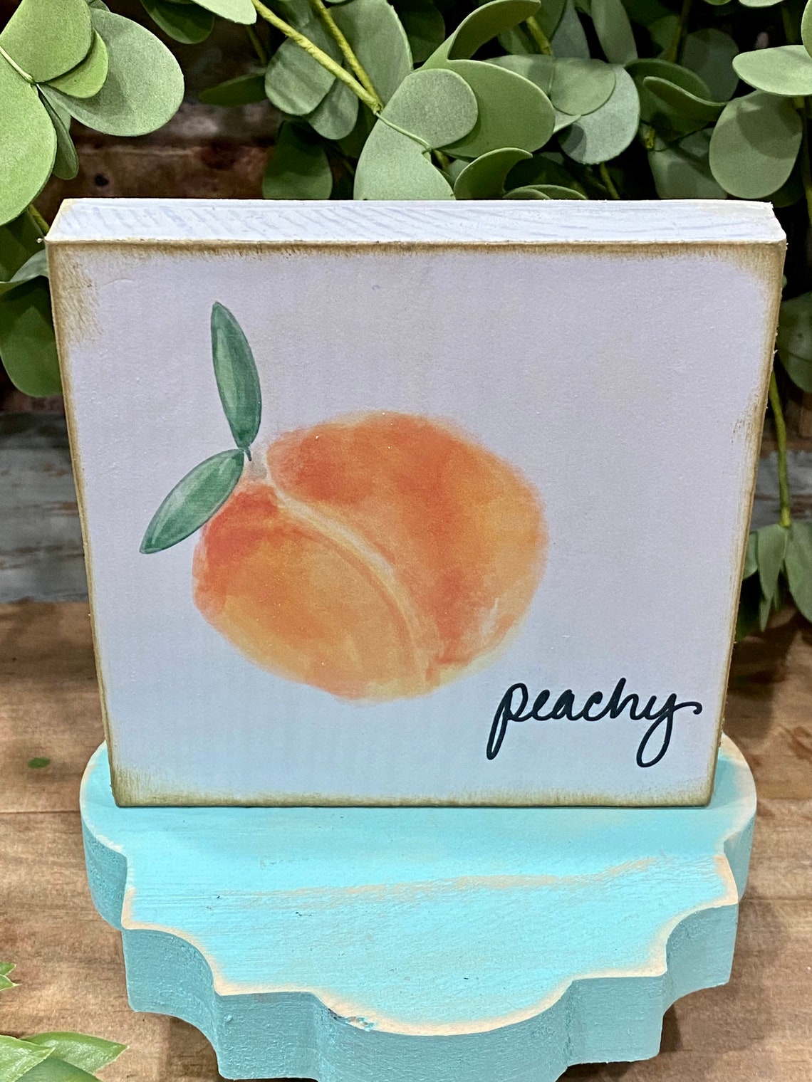 Wooden Peaches Farmhouse Peach Sign Wooden Fruit Tiered - Etsy
