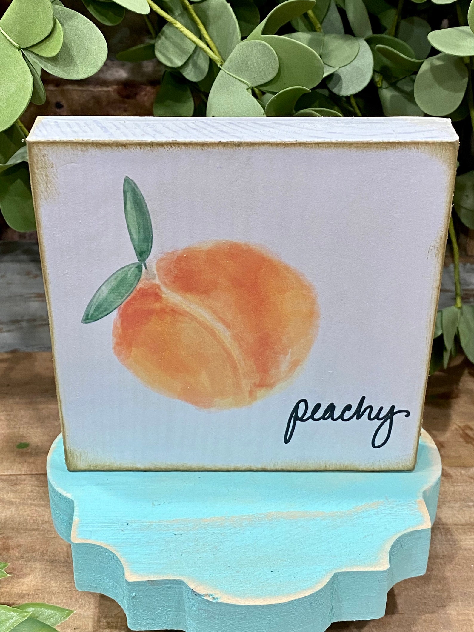 Wooden Peaches, Farmhouse Peach Sign, Wooden Fruit, Tiered Tray Sign ...