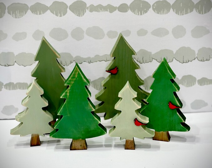 Tall Pines Tree Set - Etsy