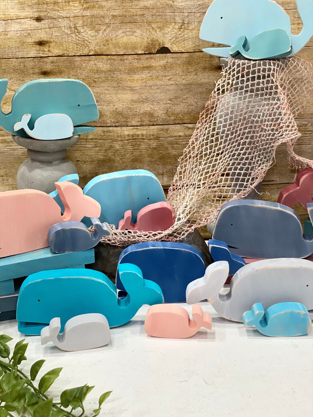 Wooden Whale, Coastal Decor, Mini Whales, Room Decor, Nautical, Seaside ...