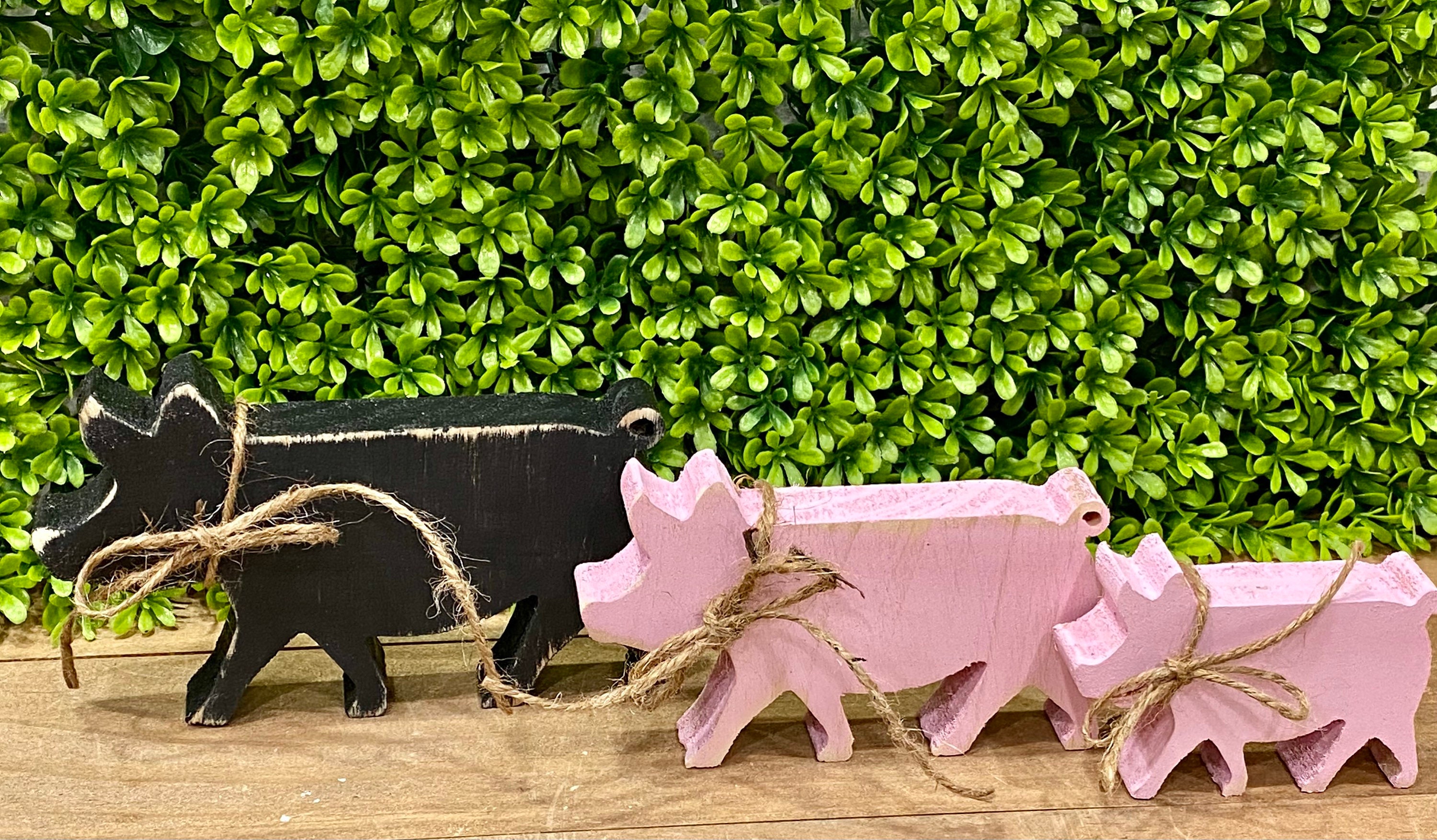Wooden Pig and Piglets Farmhouse Decor Farm Tiered Tray | Etsy