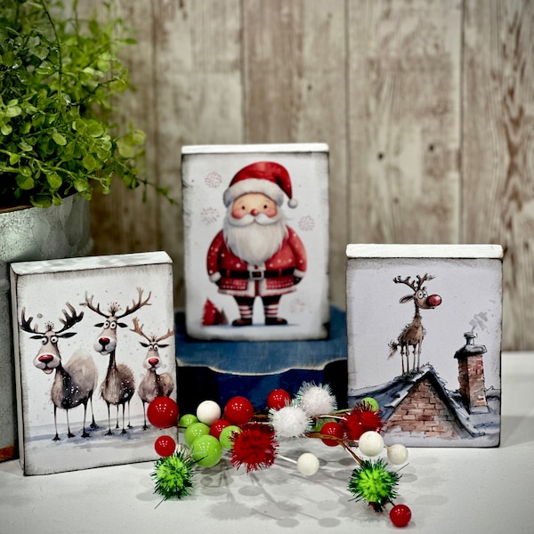 Art on Wood Block - Etsy