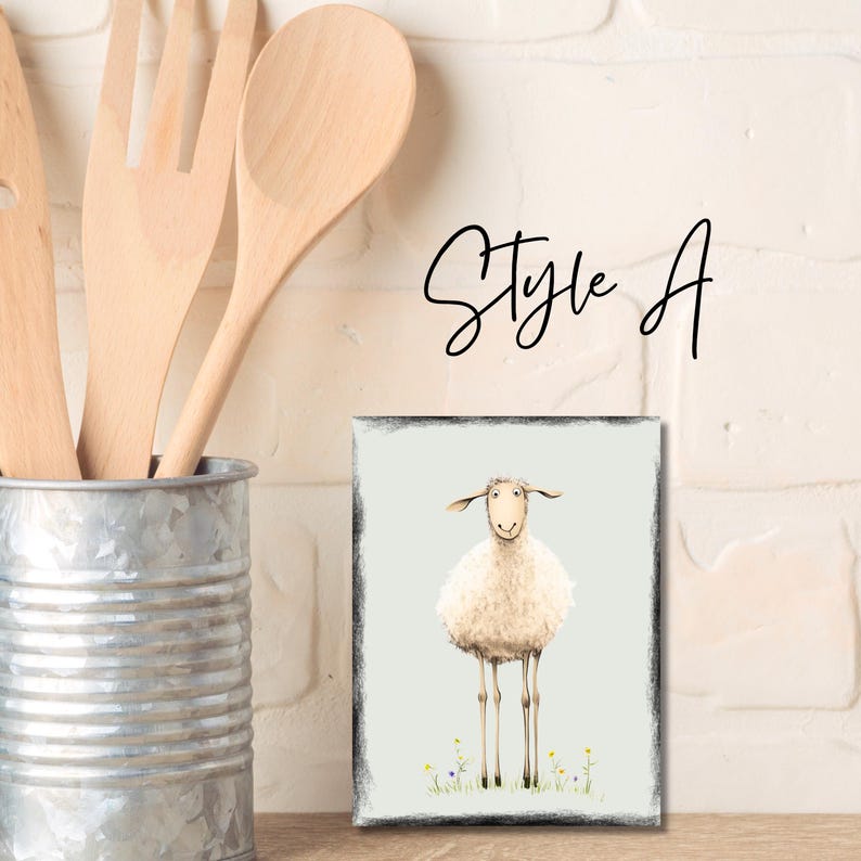 Farmhouse Sheep Signs, Small Wood Block Sign,gift for Farm Owner, Mom ...