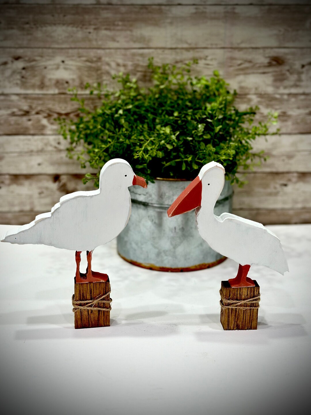 Wood Pelicans, Wood Seagulls, Coastal Decor, Ocean Birds, Beach House ...