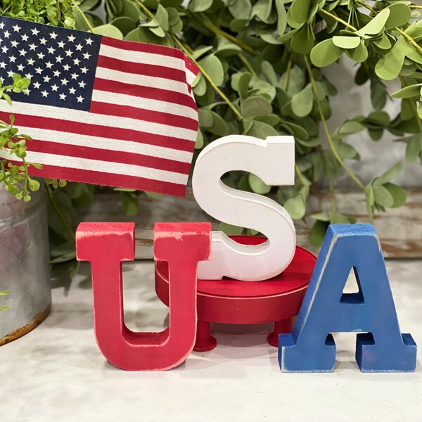 Patriotic Letters - Etsy