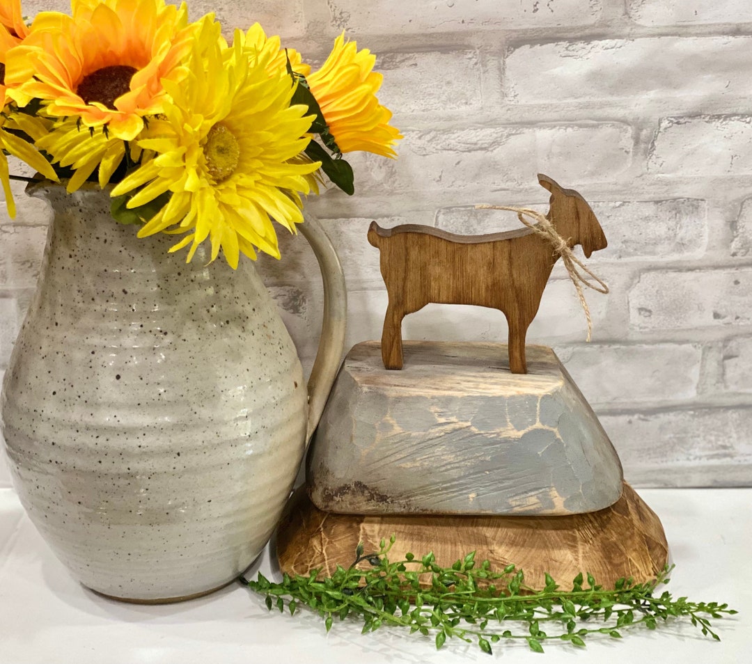 Wood Goat, Handcrafted Goat, Goat Lover, Goat Decor, Wooden Animal ...