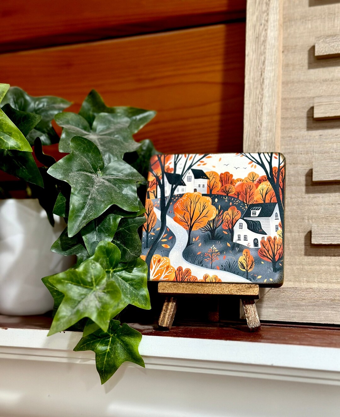 Rustic Autumn Wood Signs With Easels, Scandinavian-inspired Fall Decor ...