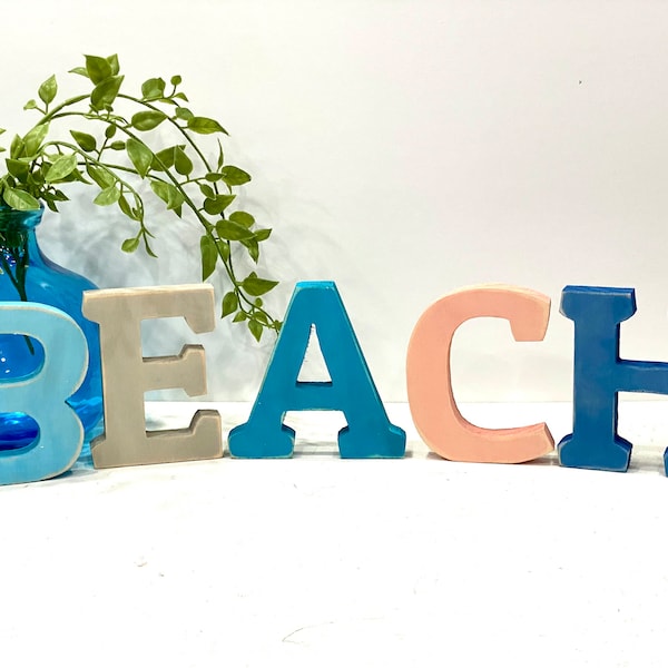 Beach Themed Letters - Etsy