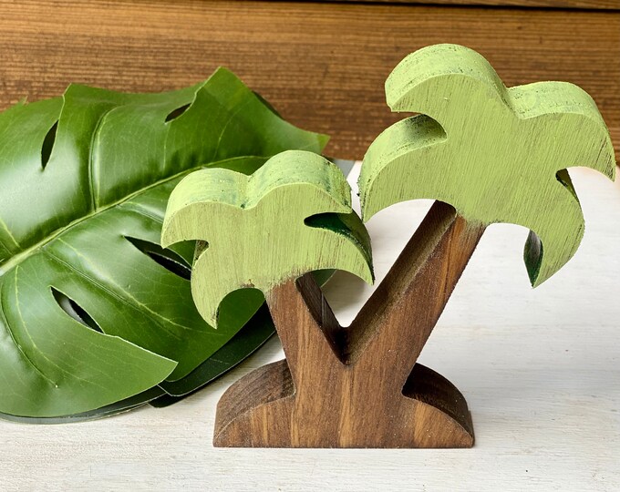 Wooden Palm Trees Coastal Decorating Tropical Style Home - Etsy