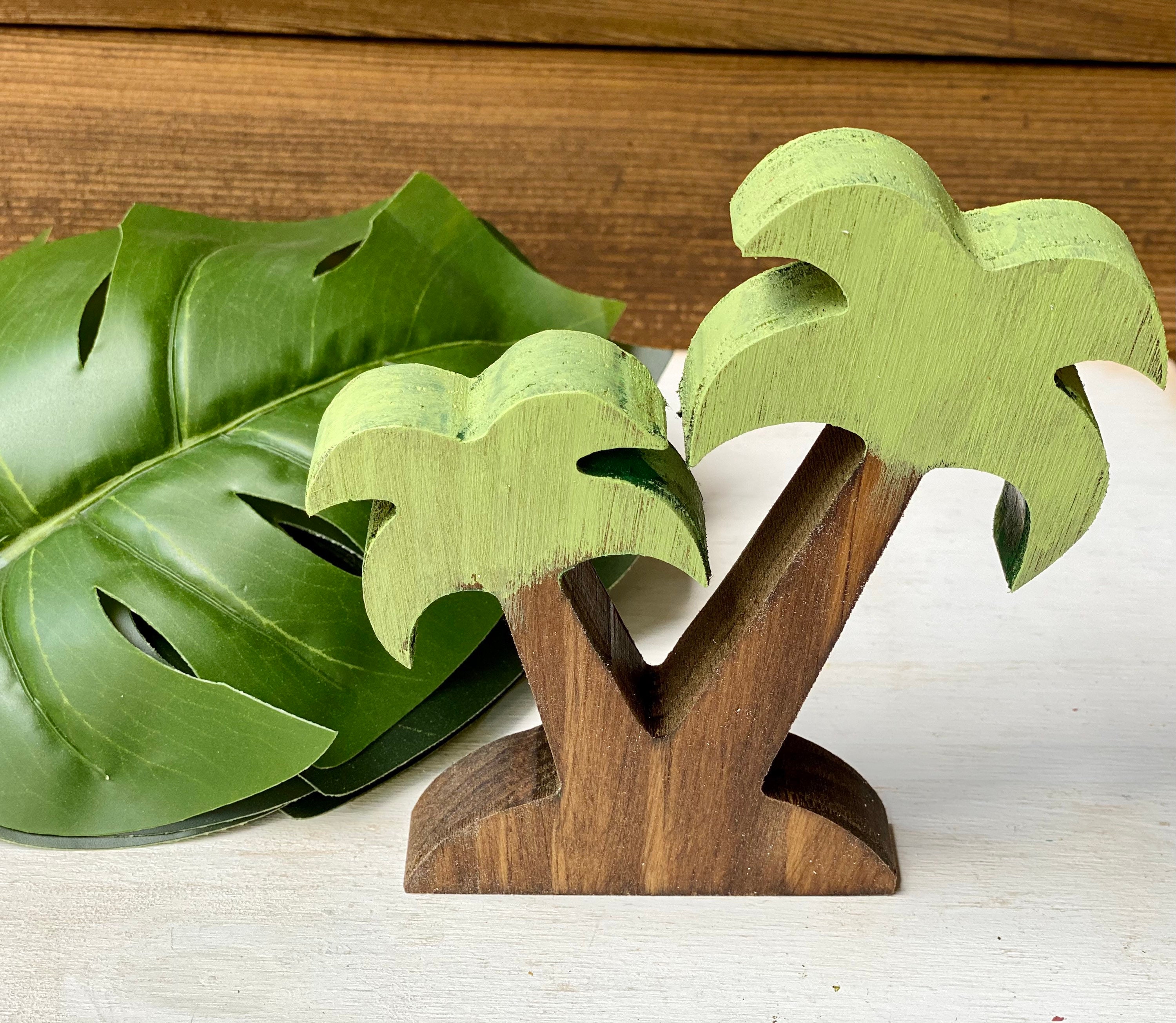 Wooden Palm Trees Coastal Decorating Tropical Style Home | Etsy