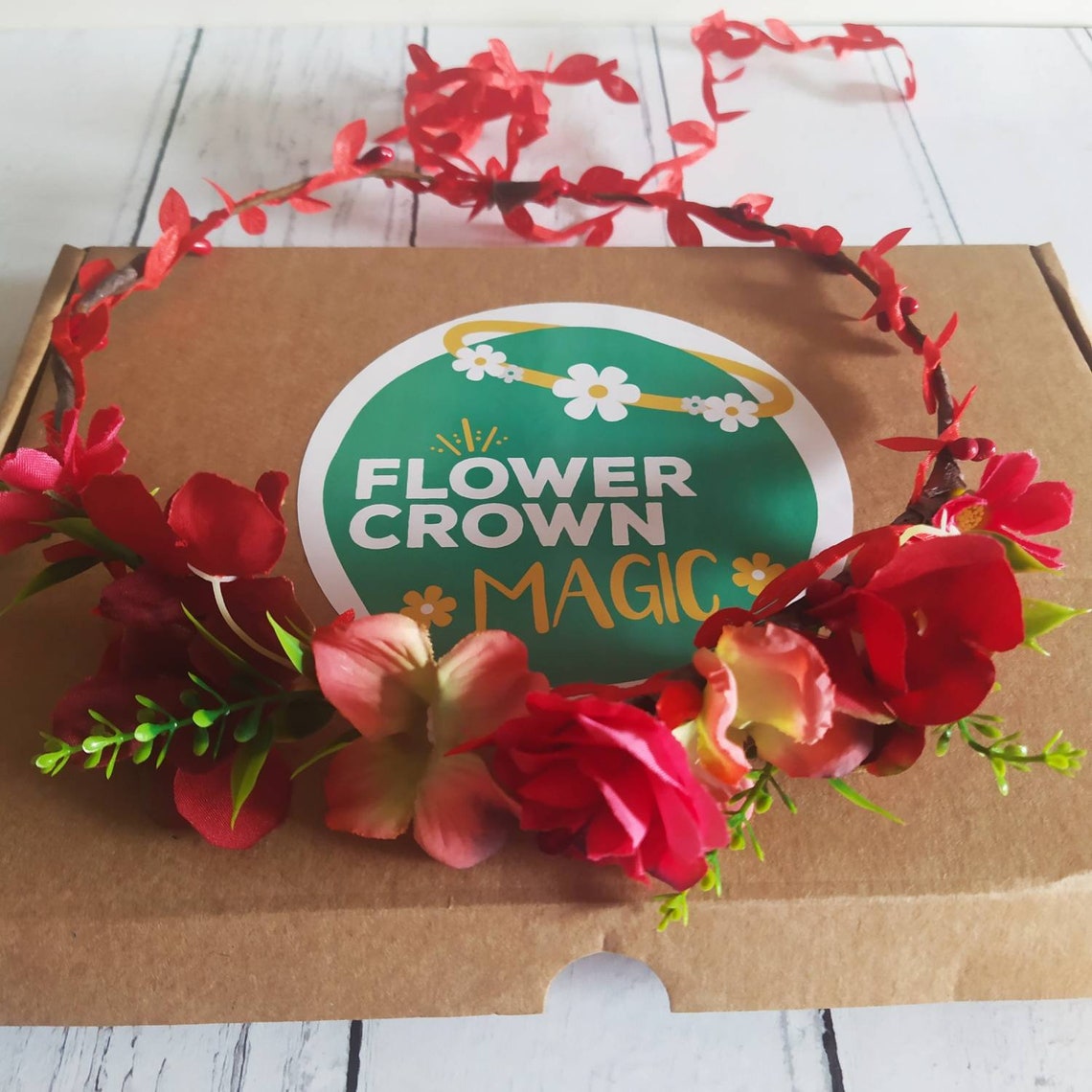 Children's DIY Flower Crown Making Kit & Video Guide, DIY Floral ...