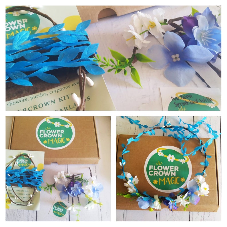 Childrens DIY Flower Crown Making Kit & Video Guide in | Etsy