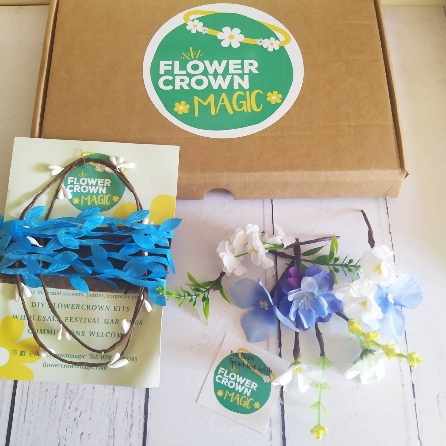 Childrens DIY Flower Crown Making Kit & Video Guide Childs - Etsy UK