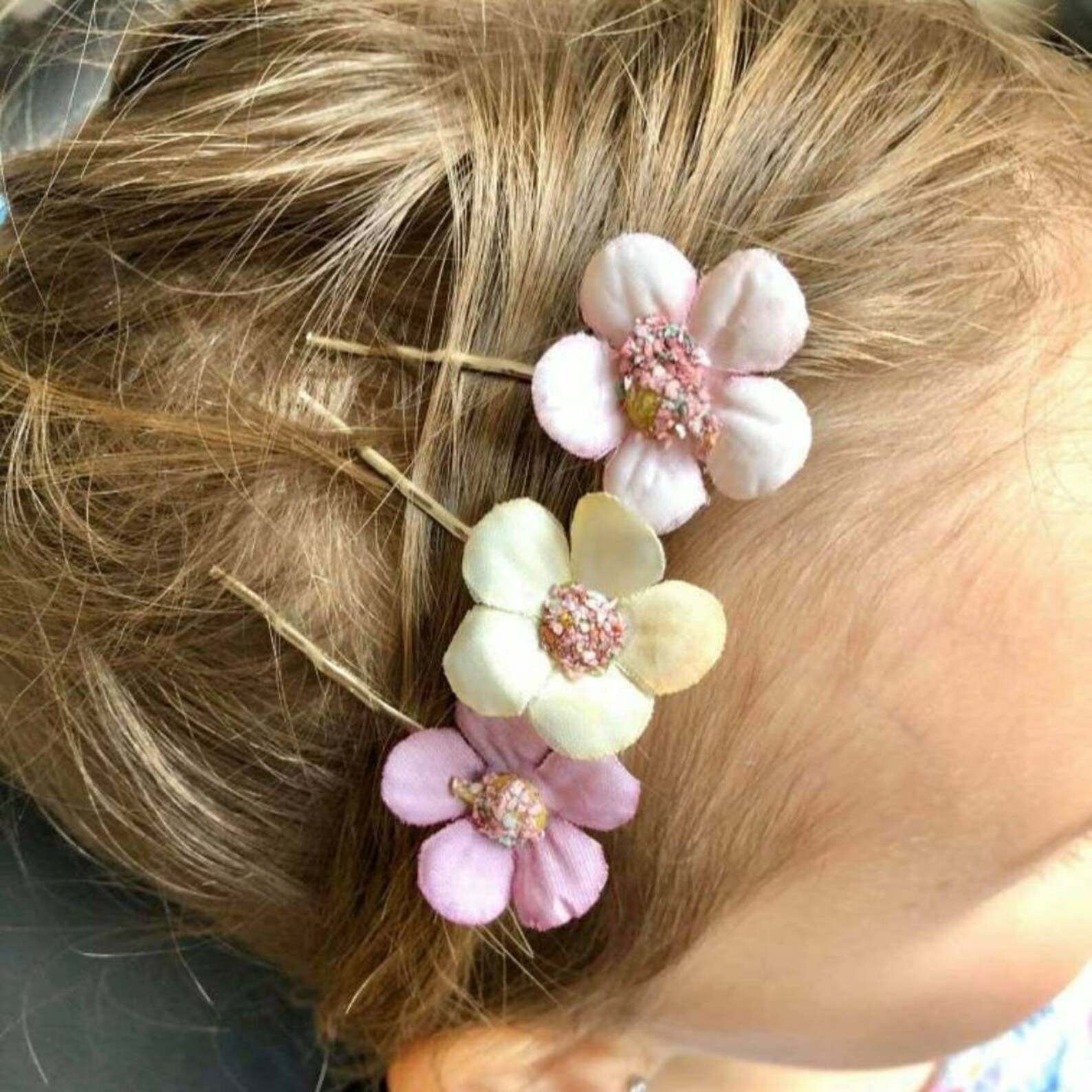 Girls Flower Hairpins Set of 5 Pins Floral Hairpins - Etsy